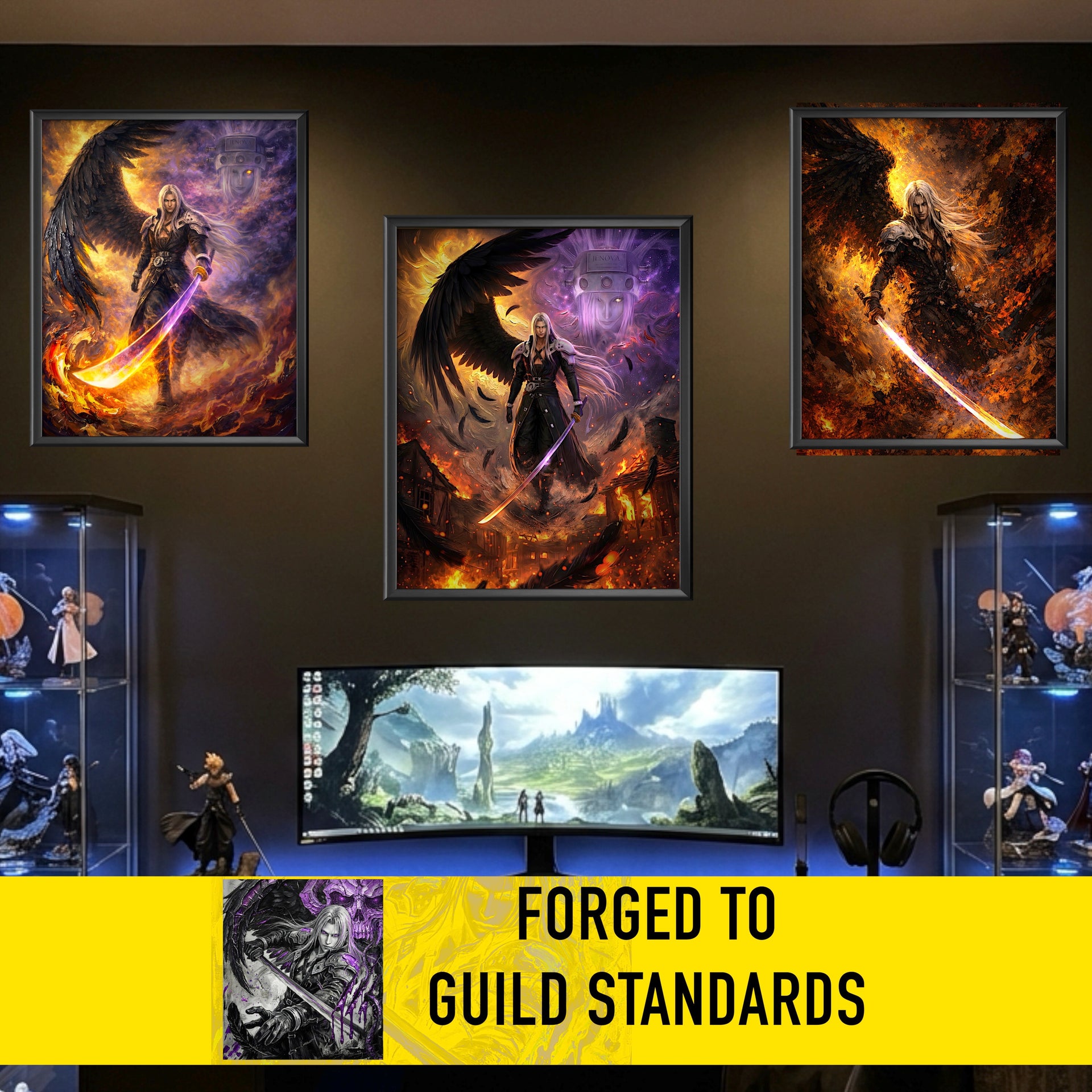 Sephiroth Art Print | Final Fantasy VII Wall Art | FF7 Remake Rebirth ...